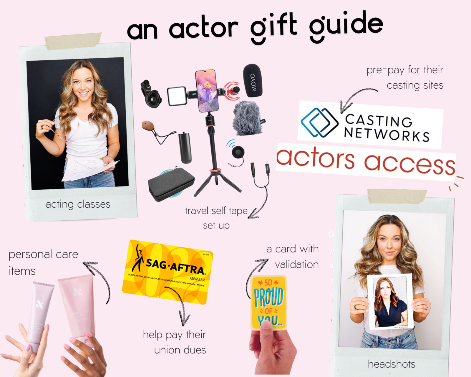 a guide to buying gifts for actors | onebrokeactress.com